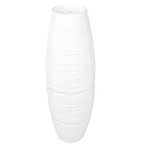 Lurrose Paper Floor Lamp Shade Contemporary Floor Lamps Japanese Style Standing Lamps Shade for Bedside Floor Lamp Living Room White