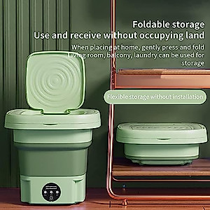 PUCHEN 8L Portable Washing Machine | Foldable Mini Washing Machine | Mini Washing Machine Half Automatic Small Washer | with 3 Modes Cleaning for Underwear | Baby Clothes, or Small Items