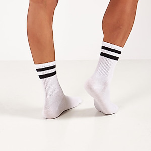 GoWith 3-4 Pairs Cotton Colorful Retro Thin Striped Socks for Men &amp; Women, Casual Soft Lightweight Quarter Socks S/M, Purple, Model 2501