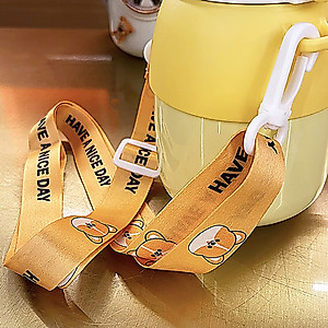 NCDUANSAN 700ML Kawaii Insulated Water Cup 316 Stainless Steel Cute Girl Outdoor Bottle Portable Straw Drinking Bottle (Purple)