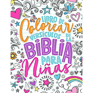 Libro de colorear - Versículos de la Biblia para niñas (Spanish Edition)