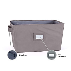 Covermates Keepsakes - Heavy Duty Material - ID Window - Reinforced Handles - Indoor Storage, Graphite