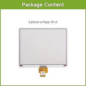 Waveshare 5.65inch Colorful E-Paper E-Ink Raw Display Compatible with Raspberry Pi 4B/3B+/3B/2B/B+/A+/Zero/Zero W/WH/Zero 2W Series Boards 600×448 Pixels ACeP 7-Color Without PCB