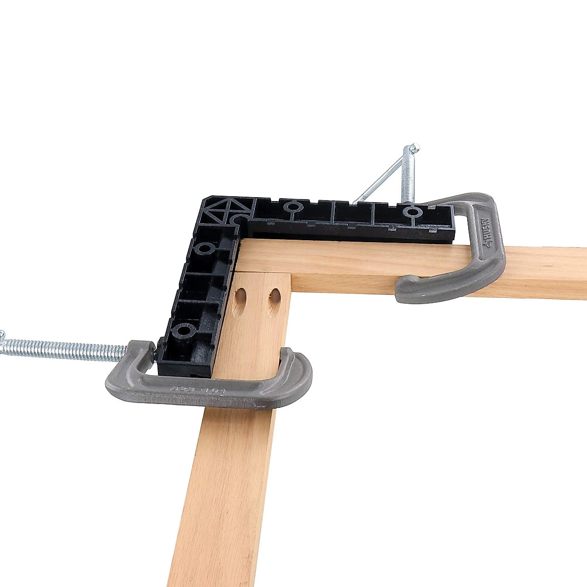 Milescraft 4011 8" ClampSquares - 90 Degree Corner Clamp, Positioning/Assembly Squares for Pictures Frames, Boxes, Etc Black