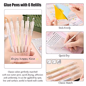 25 Pcs Craft Cutting Tools, Paper Cutter Pens with Tungsten & Ceramics Head, Quick Dry Glue Pen, Art Blade for Papercrafts Handmade Engraving DIY Drawing