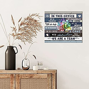 Inspirational Wall Art For Office Motivational Quotes Wall Decor We Are A Team Framed Canvas Wall Art Modern Office Wall Decor Office Size , 24x20 Inch