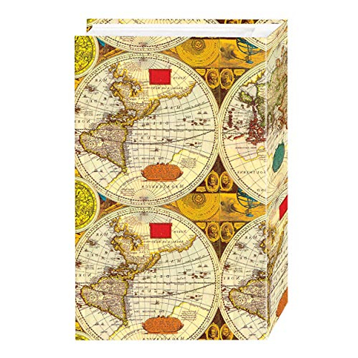 3-Ring Photo Album 504 Pockets Hold 4x6 Photos, Ancient World Map Design