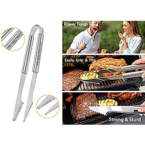 Birthday Gifts for Dad, Cool Bbq Grill Gift for Men Christmas Retirement Congratulations Get Well Soon, Unique Dad Gift from Daughter Son Kids, Gift for Men Stainless Steel Metal Tool Heavy Duty Set 4