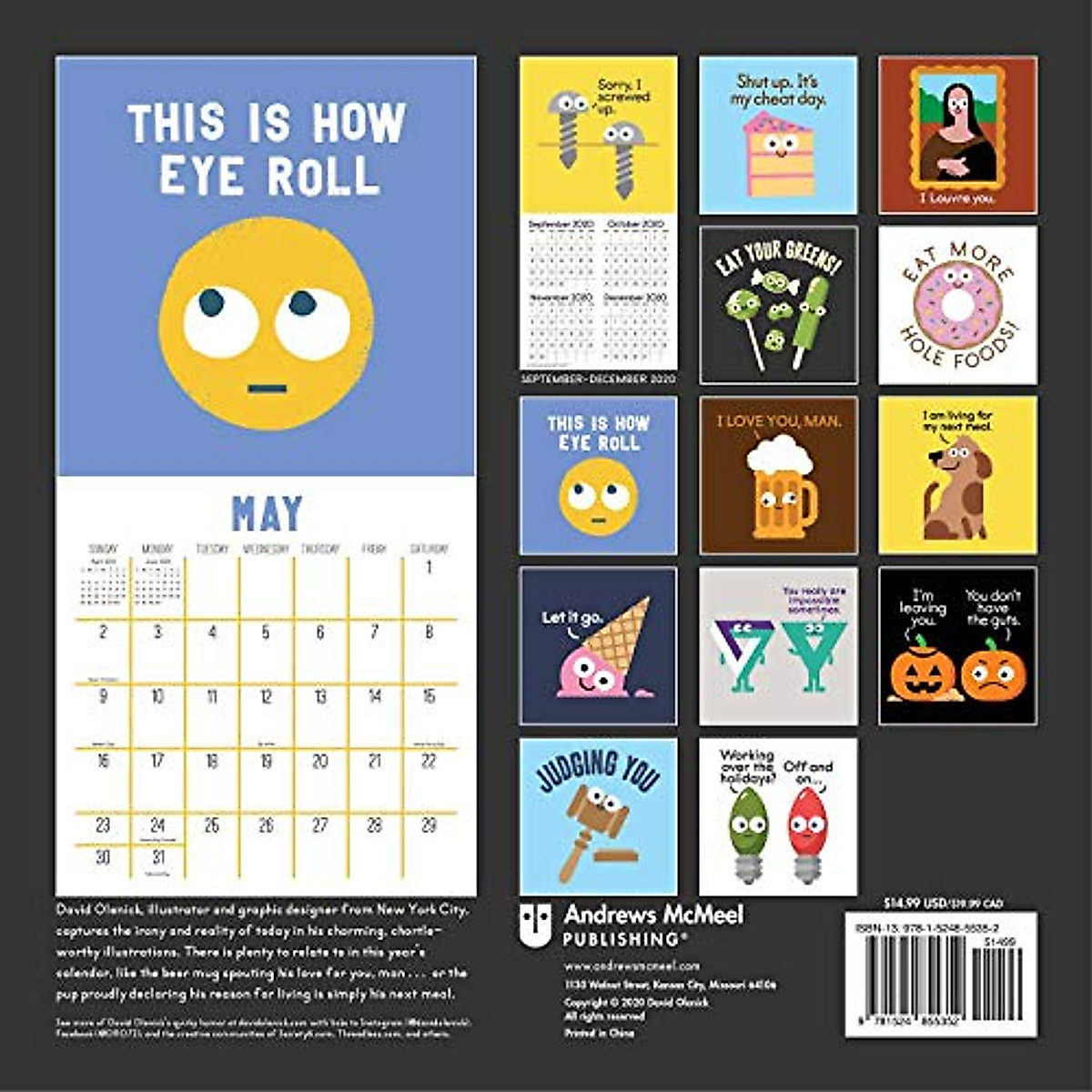 The Art of David Olenick 2021 Wall Calendar: Carbe Diem!
