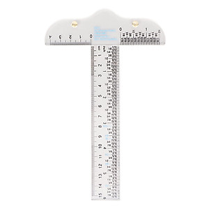 T Ruler T Ruler Inch Cm Scale Clear Acrylic Portable Multifunction Drafting Ruler Clear Graduation T Ruler for Art Binding Crafts Easy Reference