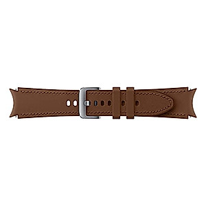 Samsung Electronics Hybrid Leather Silicone Watch Band Strap Small/Medium, for Galaxy Watch 4 and Galaxy Watch 4 Classic (US Version) (ET-SHR88SAEGUJ)
