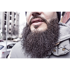 Mr Rugged Pocket Beard Comb - Wide and Fine Teeth Sides - Pear Wood Comb - Wooden Handmade Brushes Beard Oils & Balms to Promote Softer & Thicker Growth - Better for Beards Than Metal or Plastic