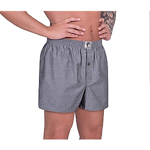 LUFT Mens Plus Size Soft Underwear Elastic Briefs Rise Fit Durable Classic Trunks Underpants Waistband Seamless Cotton Solid Comfy Stretch Boys Boxer Shorts, White & Dark Gray XL 2 Pack Count