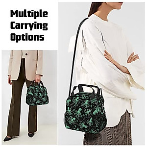 Yrindyiz Octopus Lunch Box, Insulated Lunch Bag Portable Lunch Box Tote with Adjustable Shoulder Strap for Girls Women Boys Men (Octopus)