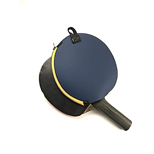 OneJoy Table Tennis Racket Cover, Ping Pong Paddle Cover, Table Tennis Bag Cover Sleeve for Single Ping Pong Racket Case with Zipper [ Navy] 7.3 inch x 6.3 inch (18.5cm x 16cm)