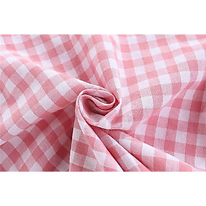 Mud Kingdom Baby Pajamas for Girls Boys Kids Clothes Sets Button Down Lattice 100% Cotton Sleepwear Pink 2T