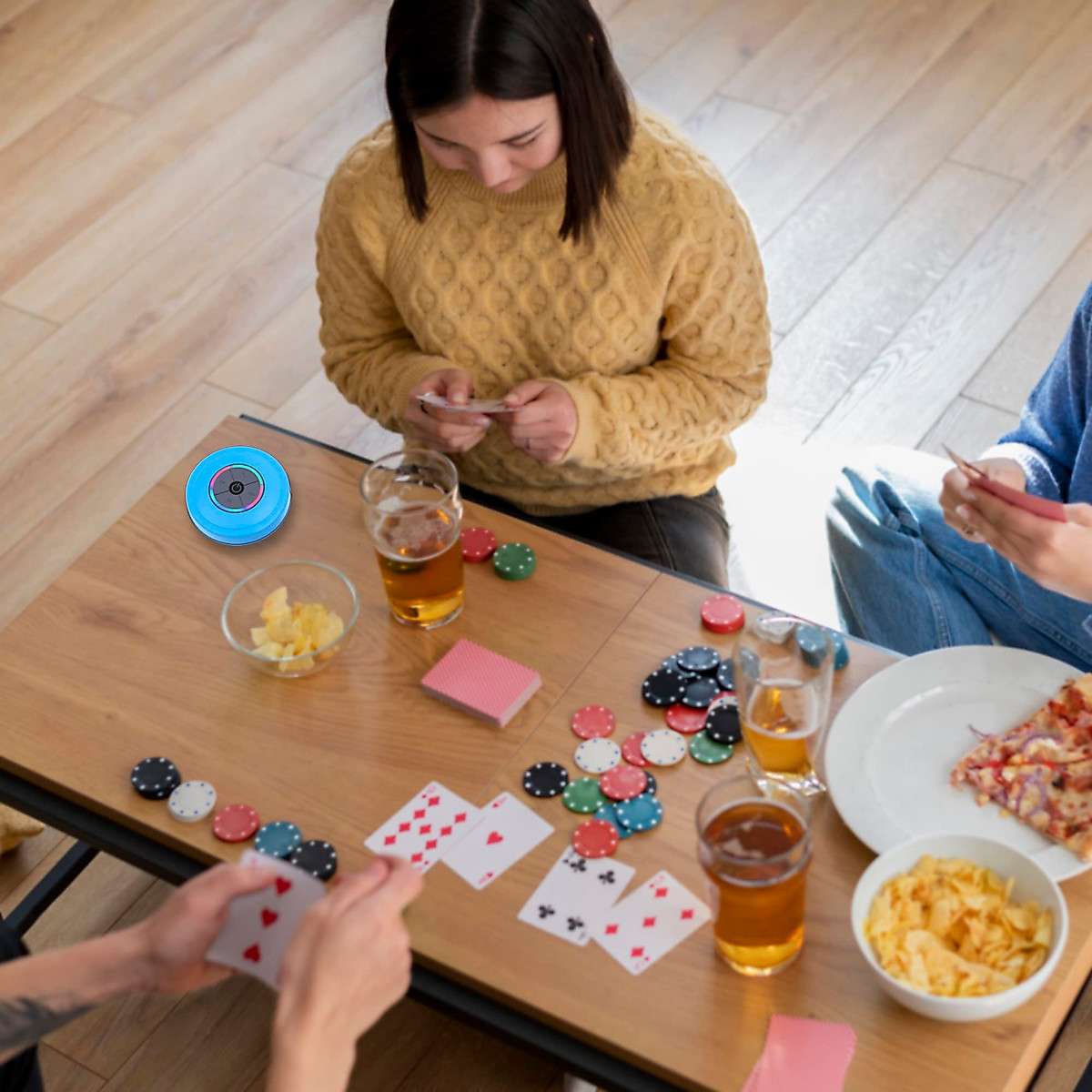 Speakers Bluetooth Wireless – Colorful Shower Speaker – Advanced Waterproof Bluetooth Speaker with Suction Cup Installation - Wireless Speakers with Bluetooth and Rechargeable Battery bathroom speaker