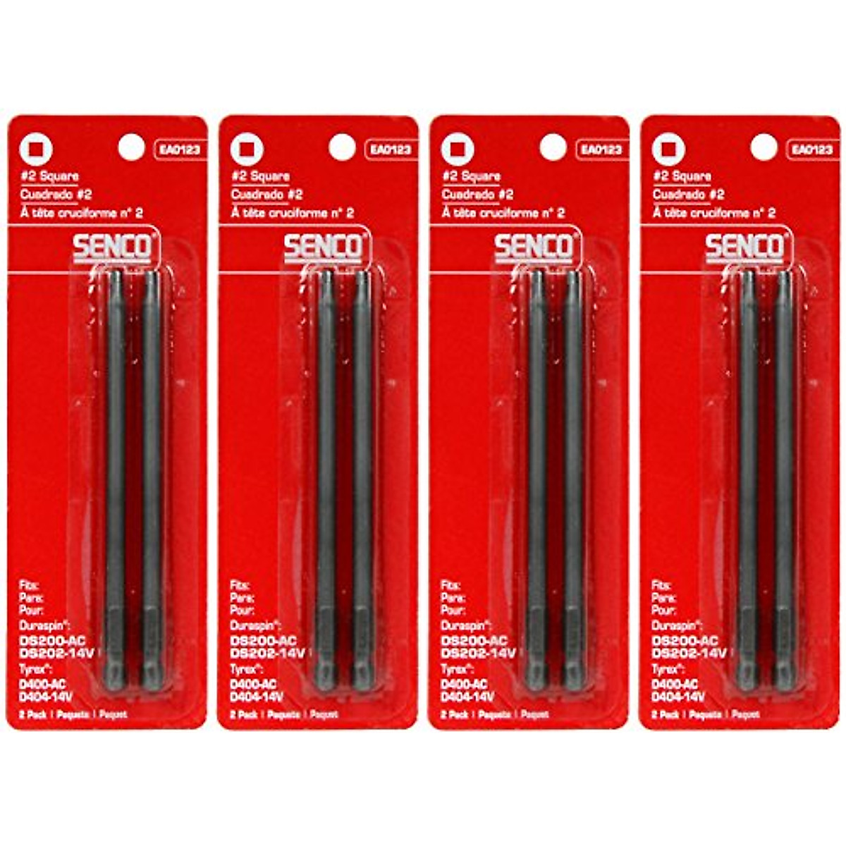 Senco EA0123 DuraSpin #2 Square Bits for DS200 (4-2 Packs)