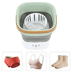 Mini Portable Washing Machine, Large Capacity Portable Washer with Spin Dryer for Clothes Laundry, Low Noise Suitable for Apartment, Dorm, Camping, RV (US Plug)