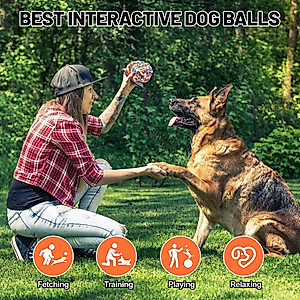 GASAPET Extra Large Dog Chew Ball Rope Toys for Aggressive Chewers, 5 Pack Durable Balls Toy for Medium Large Breeds, Dental Cotton Dog Rope Toys, Puppy Teething Chew Toys, Interactive Dog Toys
