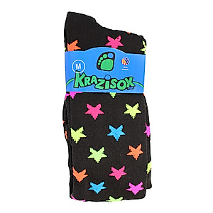 TCK Krazisox Multi-Color Stars (Black, Small)