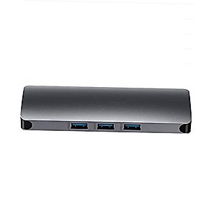 XUNMAIFHB Portable Docking Station,Type-c Docking Station, Converter Nine in one hub gigabit Network Port/HDMI/Audi/Mic Sound Card / USB3.0 / Micro SD Card Reader Fast Transmission