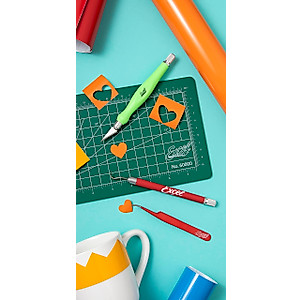 Excel Blades Curved Fine Tip Tweezers for Intricate Projects, Scrapbooking, Cardmaking, One Size, Multi Color, Red