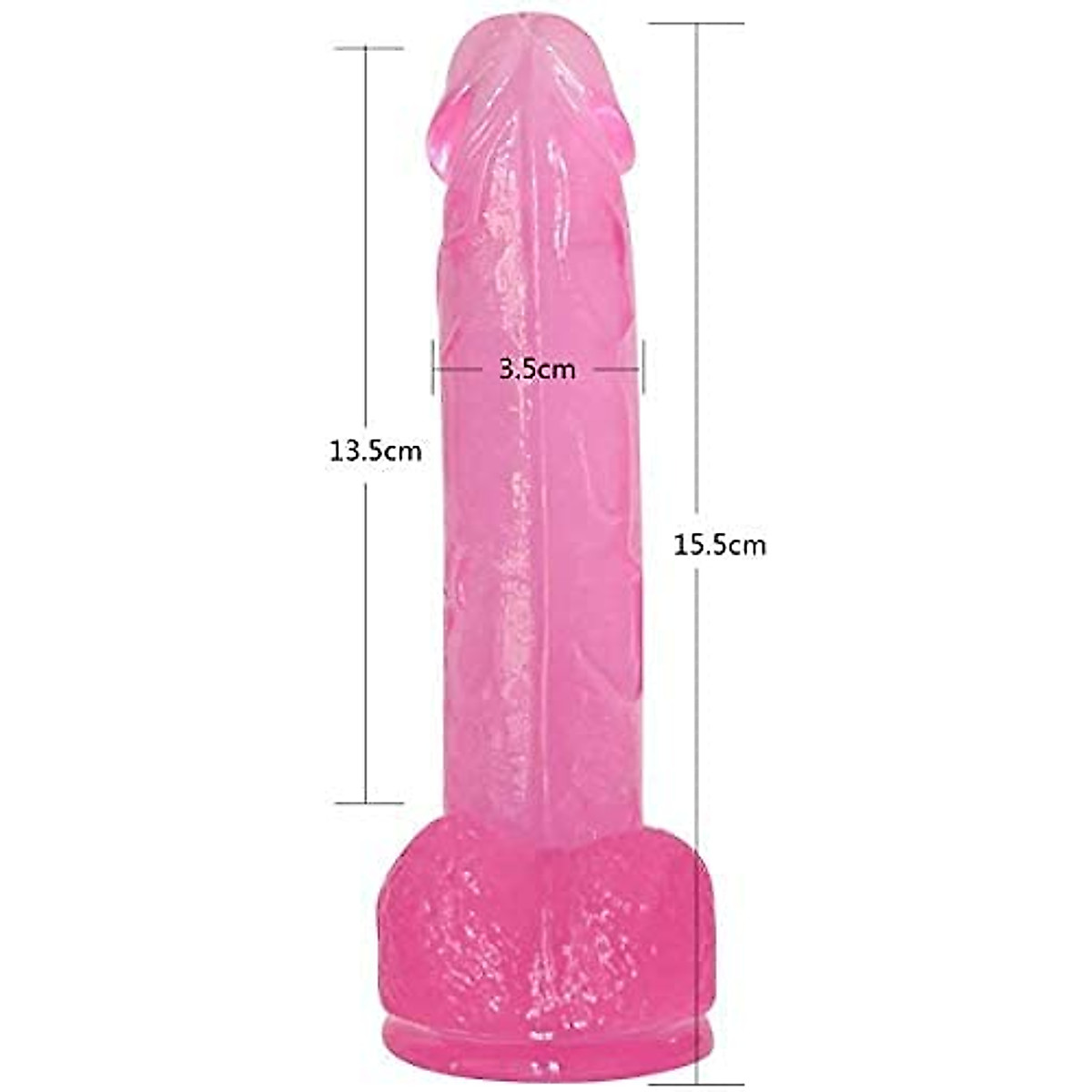 6.02 Inch Delicate Silicone Suction Cup Realistic Classic Dick Wand with Strong Suction Cups for Men and Women or Men's and Women's Games 6.02 Inch H16