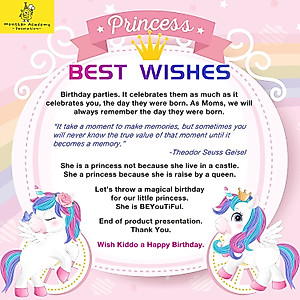 UNICORN BIRTHDAY DECORATIONS FOR GIRLS: Wearable Butterfly Wing, Warm Butter Pastel Balloon Garland, HUGE FOIL Balloon, Balloon Pump (thank me later), Magical Girl's Birthday Decorations.