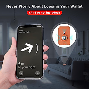 MYBAT PRO Magsafe Wallet - with AirTag Holder, Mens Magnetic Phone Wallet Card Holder with Kickstand for iPhone 15 Pro Max/14 Plus/13/12 Series, RFID Blocking, Fit 4 Cards, Brown