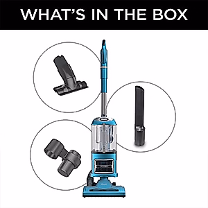 Shark NV380 Navigator Lift-Away Deluxe Upright Vacuum with Large Dust Cup Capacity, Swivel Steering, Upholstery Tool & Crevice Tool, Blue (Renewed) (CRTE9SRKNV380RB)