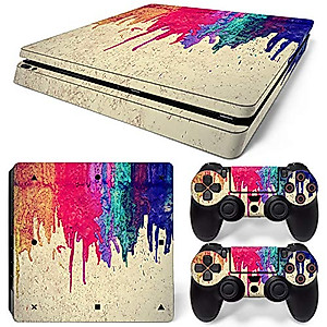 Mcbazel Pattern Series Vinyl Skin Sticker for PS4 Slim Controller & Console Protect Cover Decal Skin (Paint)