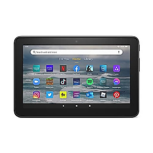 Certified Refurbished Amazon Fire 7 tablet, 7” display, 16 GB, 10 hours battery life, light and portable for entertainment at home or on-the-go, (2022 release), Black