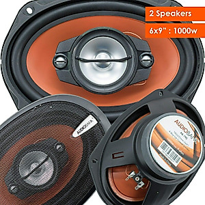 Pair of Audiobank 6x9 1000 Watt 4-Way Car Speakers + Pair of 3.75" Super Bullet Tweeters