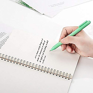 czxwyst Soft Touch Retractable Gel Ink Pens 0.5mm Fine Point (Macarons Colors 5-Pack Black Ink)