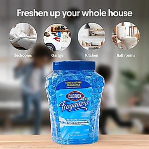 Clorox Fraganzia Crystal Beads Air Freshener in Morning Sky Scent - Long-Lasting Air Freshener Beads to Freshen Home, Car, or Office - 12 Oz Air Freshening Beads