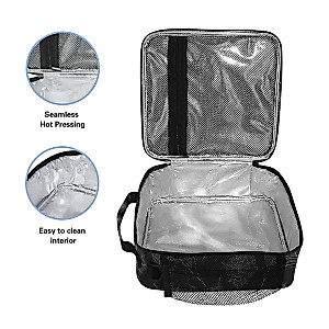 ZZXXB Spider Web Insulated Lunch Bag Box Reusable Thermal Cooler Bag Tote Outdoor Travel Picnic Bag With Shoulder Strap for Children Students Adults