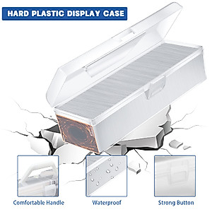 Vicenpal Trading Card Storage Box Organizer Fit 1200 Plus Cards Plastic Deck Card Storage Box Hard Playing Card Case Compatible with MTG Trading Card Games Baseball Football Card Collector (4 Pieces)