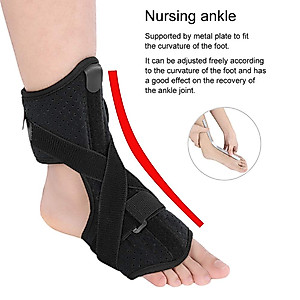 ZJchao Ankle Brace, Adjustable Support Ankle Brace Support Stabilizer for Basketball, Soccer, Volleyball, Football & Baseball Running, Injury Recovery, Sprains, Breathable Ankle Wrap for Men, Women