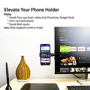 2-in-1 Phone Holder & Headphones Holder Mount for Home and Office Only by GadgetRest, Gravity Phone Mount, Fits All iPhones (Except iPhone 4),Fits All Samsung Galaxy Phones & Many More!