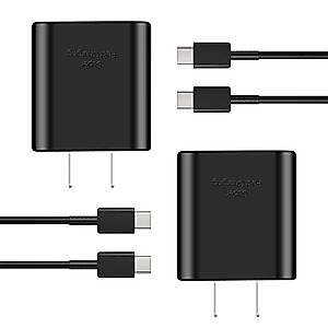 45W USB C Charger,2-Pack Samsung Super Fast Charging Wall Charger for Samsung Galaxy S22 Ultra/S22/S22 Plus/S23 Ultra/S23/S23 Plus/S21/Note 10/10 Plus,Galaxy Tab S8/S8+/S8 Ultra with 5ft Type C Cord