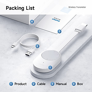 Hagibis Wireless HDMI Video Transmitter, Wireless HDMI Extender for Nintendo Switch to iPad, iPhone or Tablet, Plug and Play Portable Monitor HDMI Adapter for Switch OLED, Xbox Series One, PS4/5