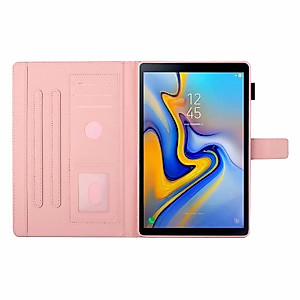 YUNHOTIC Case for Samsung Galaxy Tab A7 Lite 8.7 inch [ SM-T220/T225/T227 ] 2021 Model, Premium PU Leather Folding Stand Cover with Pen Holder & Multiple Viewing Angles - Purple Butterfly