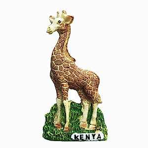 3D Animal Giraffe of Kenya Africa Fridge Magnet Travel Souvenir Gift Home Kitchen Decoration Magnetic Sticker Kenya Refrigerator Magnet Collection