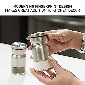 The Original Salt and Pepper Shakers set with Adjustable Pour Holes- for salts,sugar and spices