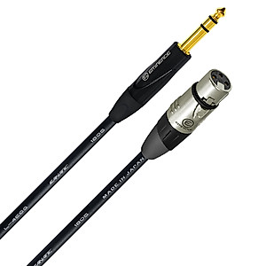 WORLDS BEST CABLES 2 Units - 6 Foot - Canare L-4E6S, Star Quad Balanced XLR to TRS Patch Cable with Eminence Gold E312 Female XLR & E502 TRS Stereo Plugs - Custom Made