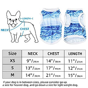 Hotumn Dog Cooling Vest Instant Cooling Dog Clothes Breathable Walking Dog Costume Dog Shirts Summer Tank Top Ice Vest for Small Dogs Cats Walking Exercise Hiking