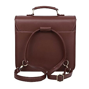 Buenocn Preppy Style Vintage backpack Pu Leather Women Shoulder Bag Cute floral Handbag messenger bag