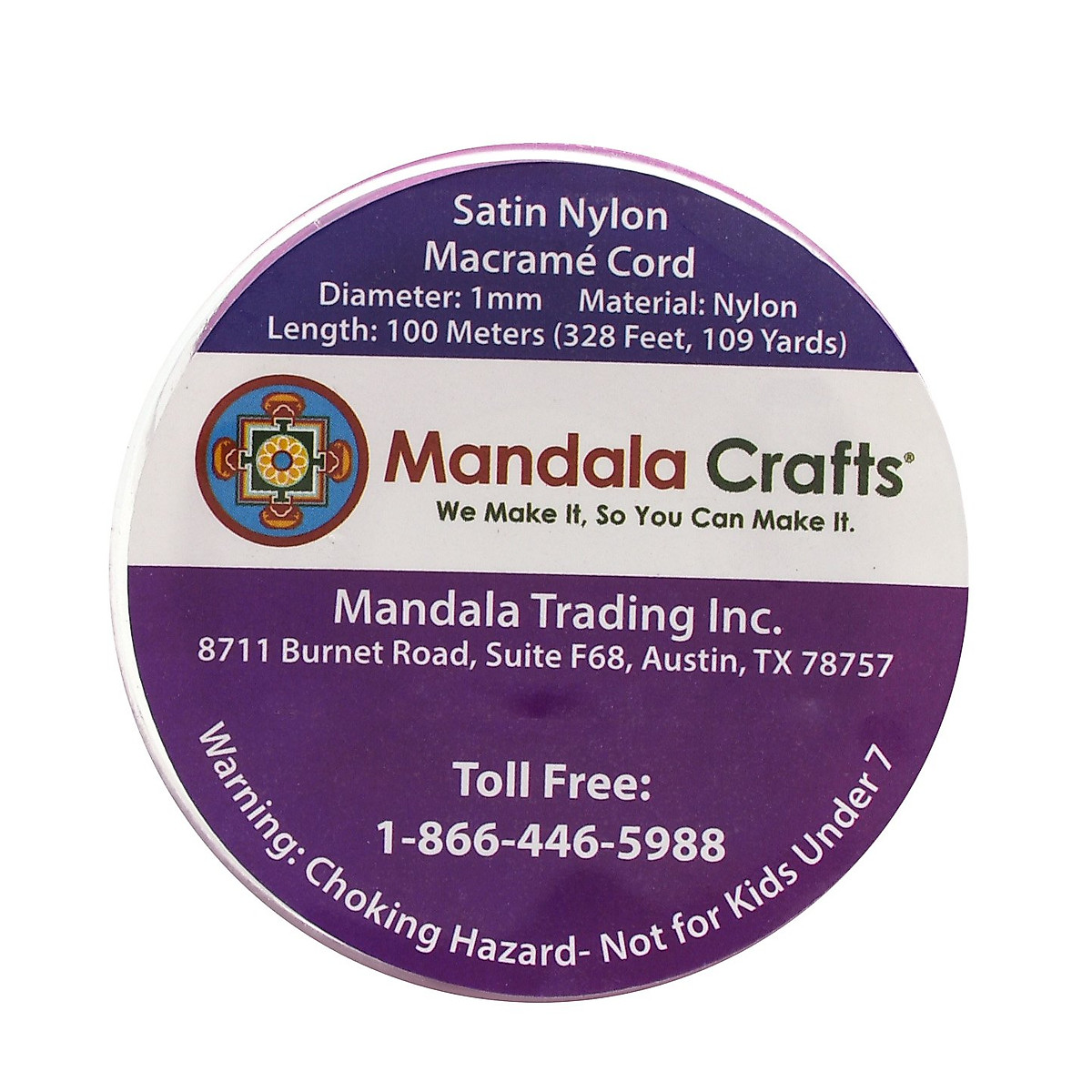 Mandala Crafts Nylon Satin Cord - 1mm Nylon Cord for Jewelry Making Beading - 109 Yds Braided Nylon Satin String Black Nylon String for Bracelets Rattail Trim Chinese Knot