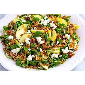 Organic Italian Pearled Farro - Raw, Non-GMO, Vegan, Bulk, Protein, Fiber Rich (5LB)